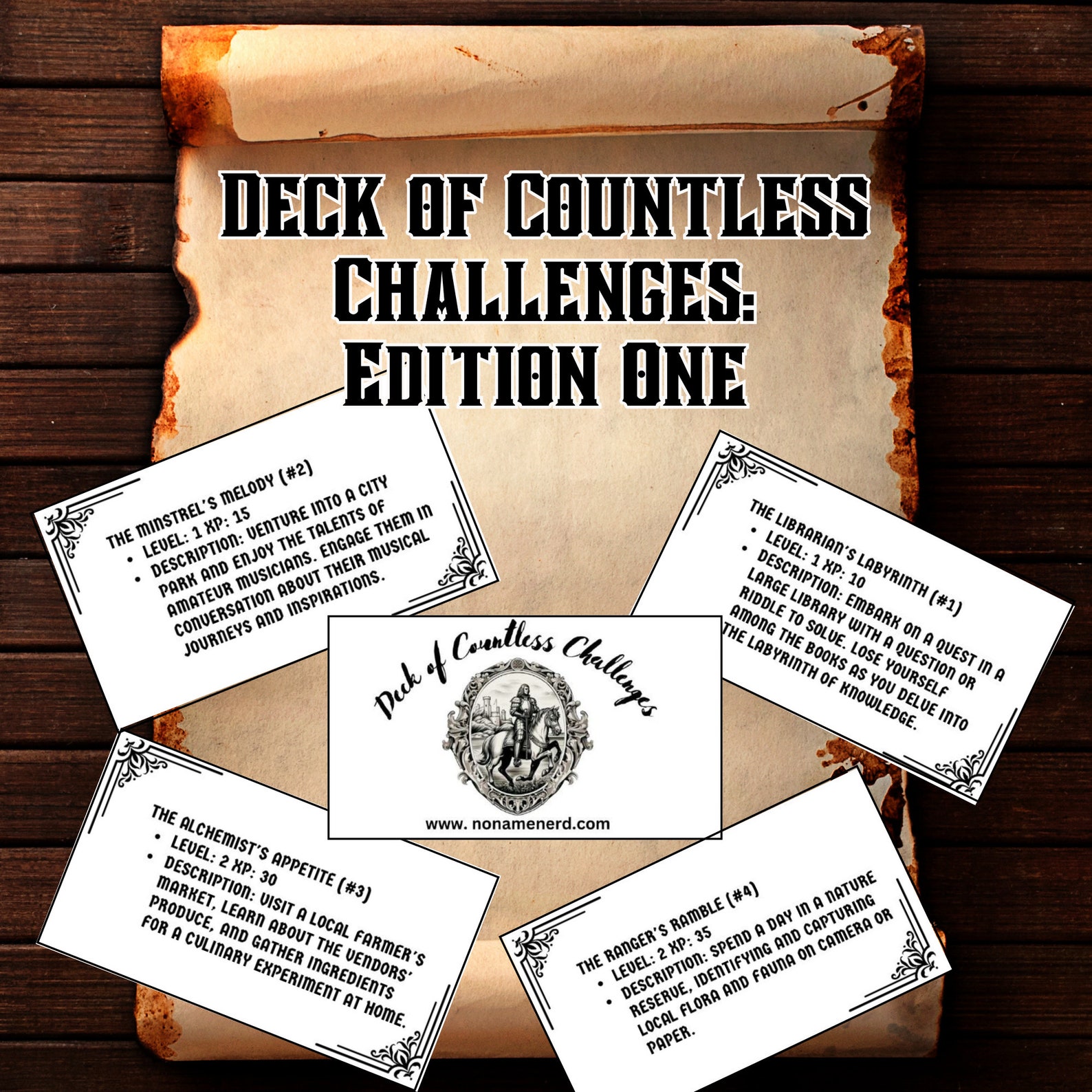 Deck of Countless Challenges: Edition One A Fantasy Inspired Activity ...