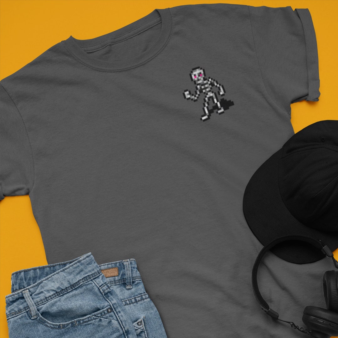 Dnd Shirt 8-bit Skeleton Shirt Retro Gamer Shirt Dungeons - Etsy