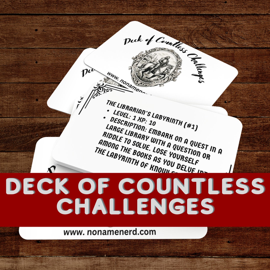 Fantasy Challenge Card Deck: Family Activity Game (digital Download) - Etsy
