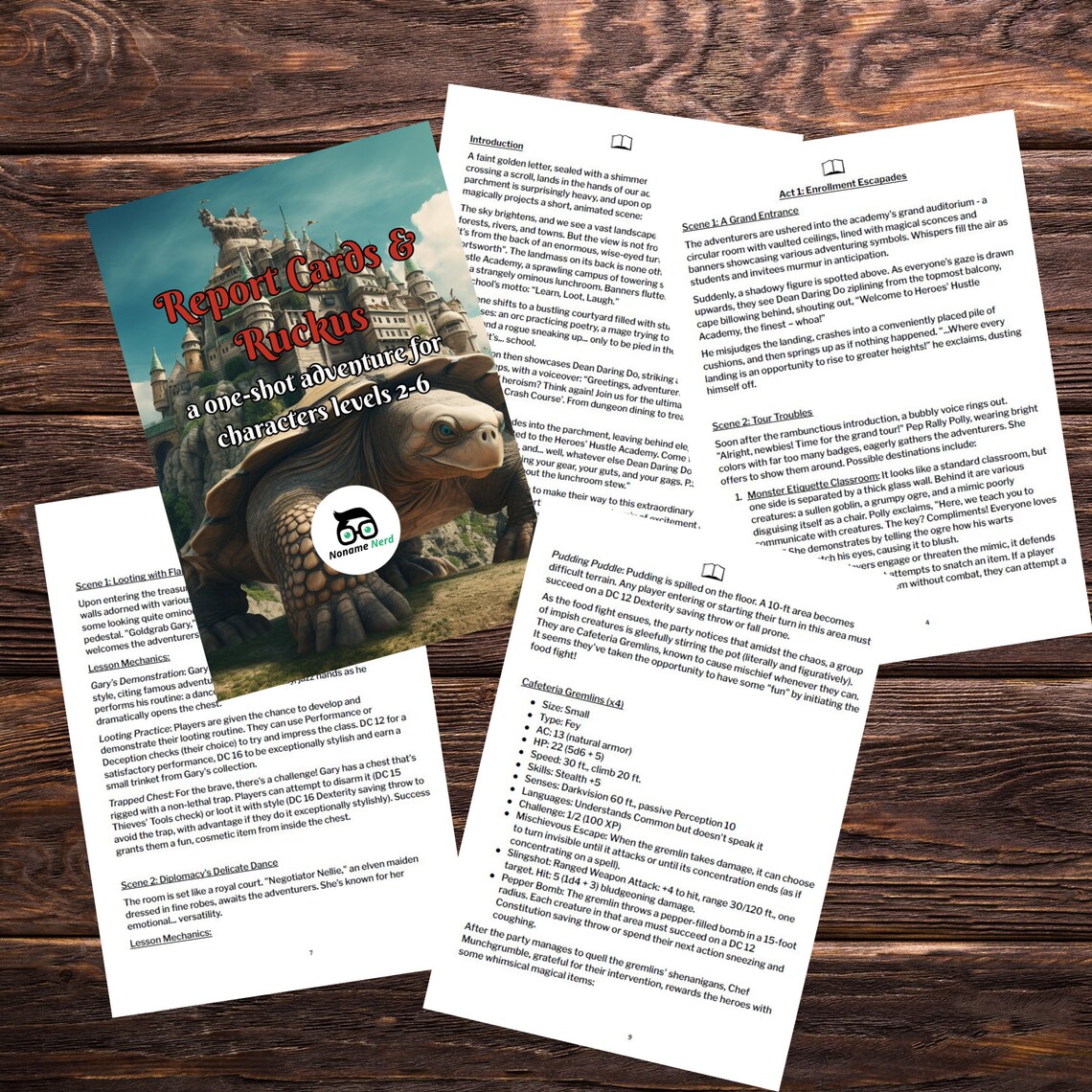 Report Cards & Ruckus: Dnd 5E One-shot Adventure (digital Download) - Etsy