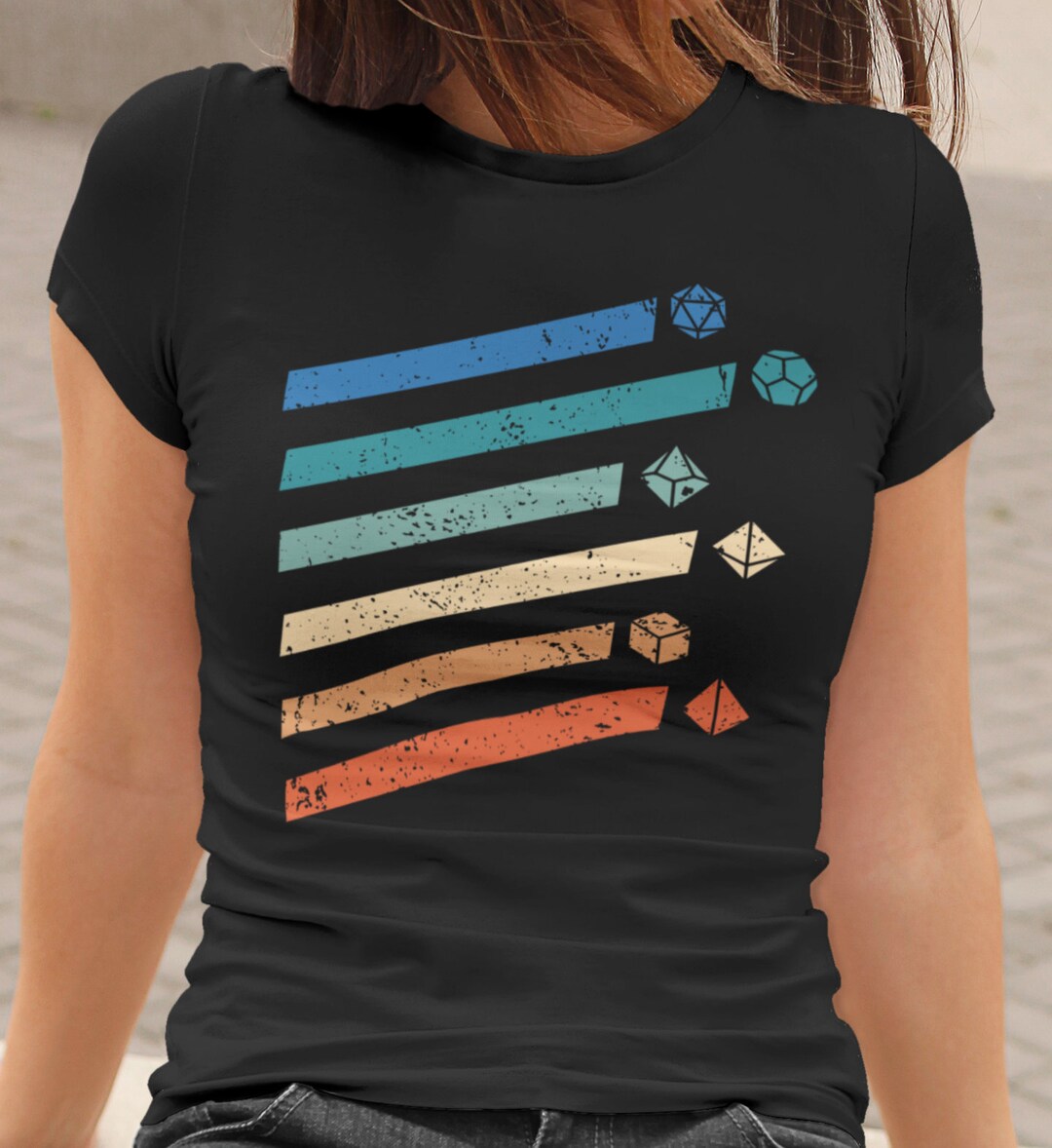 Faded Retro Dice Shirt Dungeons and Dragons Shirt Dungeon Master Shirt ...