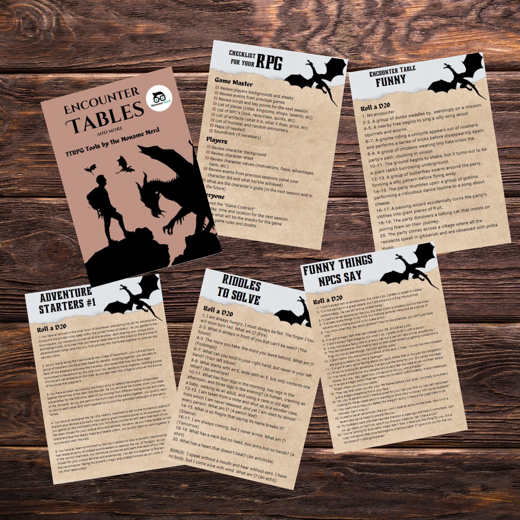 50 Dungeons & Dragons Encounter Tables Dungeon Master Dnd - Etsy