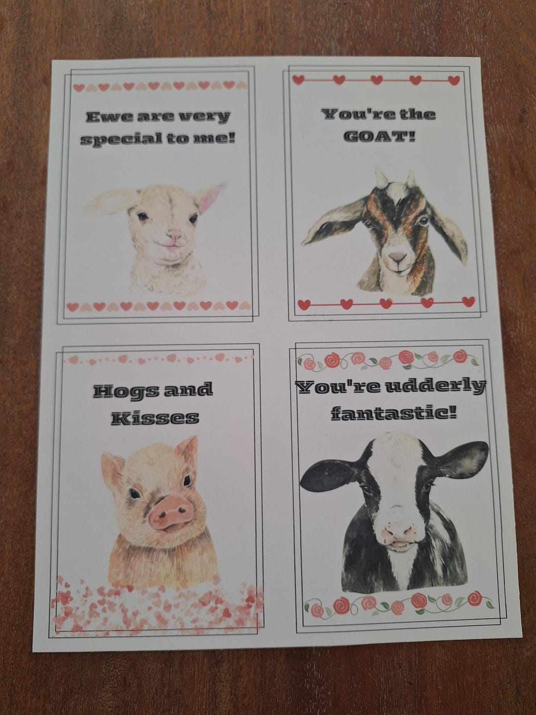 Printable Farm Animal Cards- PDF - Etsy
