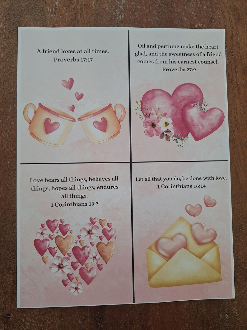 Printable Bible Verse Valentine's- PDF - Etsy