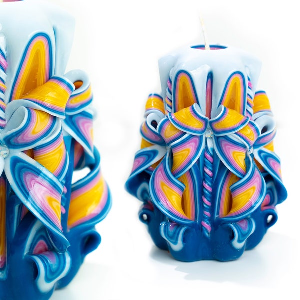 Hand Carved Candle - Etsy