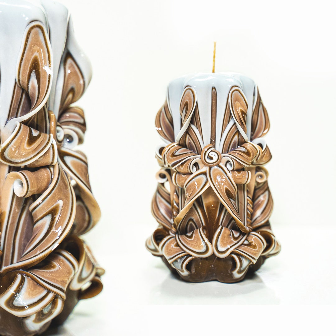 Carved Candle Artisan, Handcrafted Decorative Dipped Candle, Home Decor ...