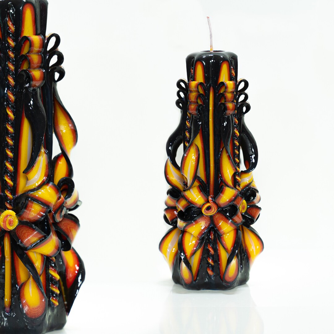 Carved Candle Artisan, Handcrafted Decorative Dipped Candle, Home Decor ...