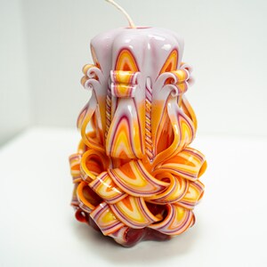 Handcrafted Carved Candle: Artistic Home Decor, Candy Scent (6 Inch) - Etsy