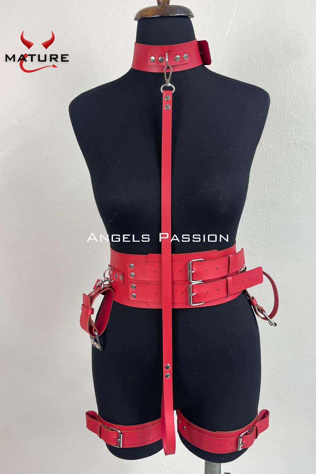 Leather Harness Accessory, Chest Harness Woman, Harness Set, Leather ...