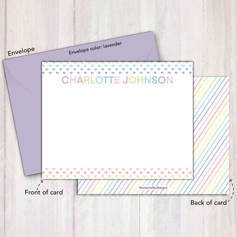 Rainbow Stationary - Etsy