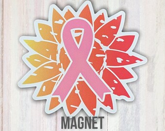 Breast Cancer Awareness Pink Ribbon Magnets Hand Crocheted - Etsy