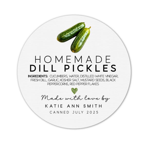 Pickle Label - Etsy