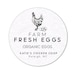 Farm Fresh Egg Carton Labels - 2” Round Customizable Stickers for Egg ...