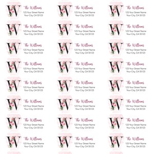 Monogram Return Address Labels Monogram Address Labels | Etsy