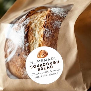 Homemade Sourdough Bread Labels – Personalized Round Stickers for ...