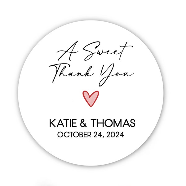 Thankyou Bridal Stickers Etsy