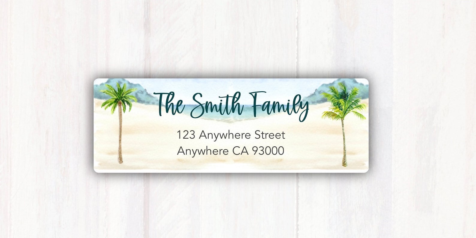 Palm Tree Beach Return Address Labels Personalized Beach - Etsy