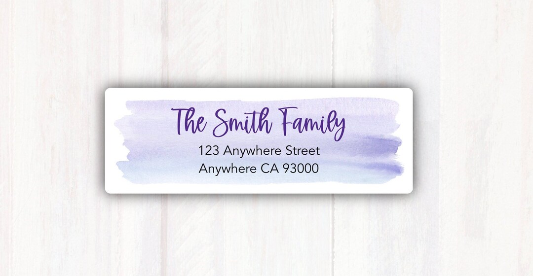 Watercolor Return Address Labels - Personalized Watercolor Address ...