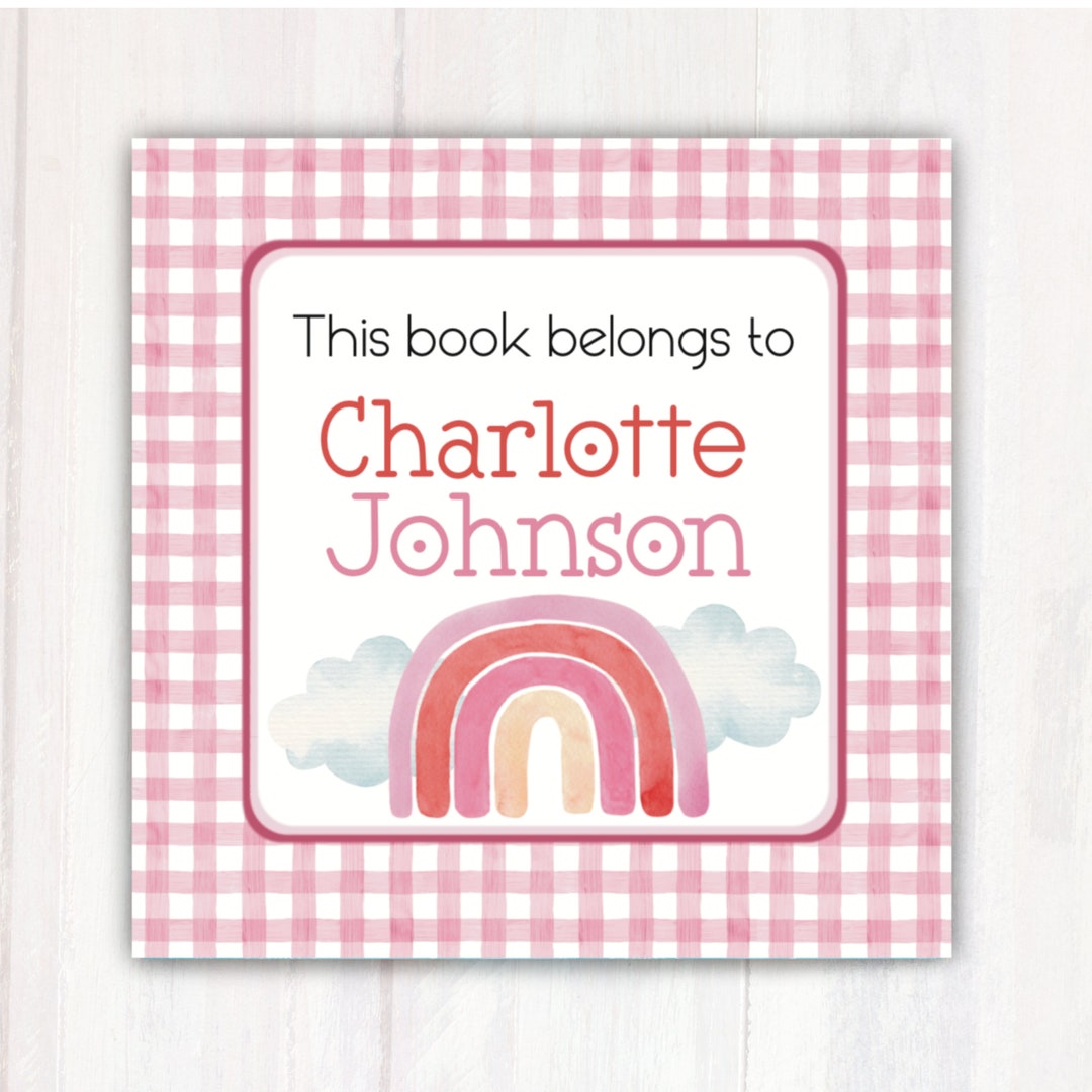 Book Belongs to - Personalized Kids This Book Belongs to Sticker Labels ...