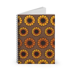 Sunflower Spiral Notebook | Notebook Journal | Spiral Notebook Lined ...