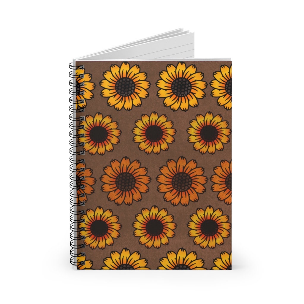 Sunflower Spiral Notebook Notebook Journal Spiral Notebook - Etsy