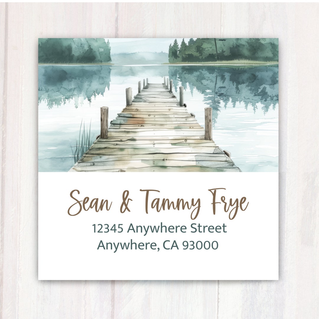 Lake Address Labels - Personalized Lake Forest Return Address Labels ...