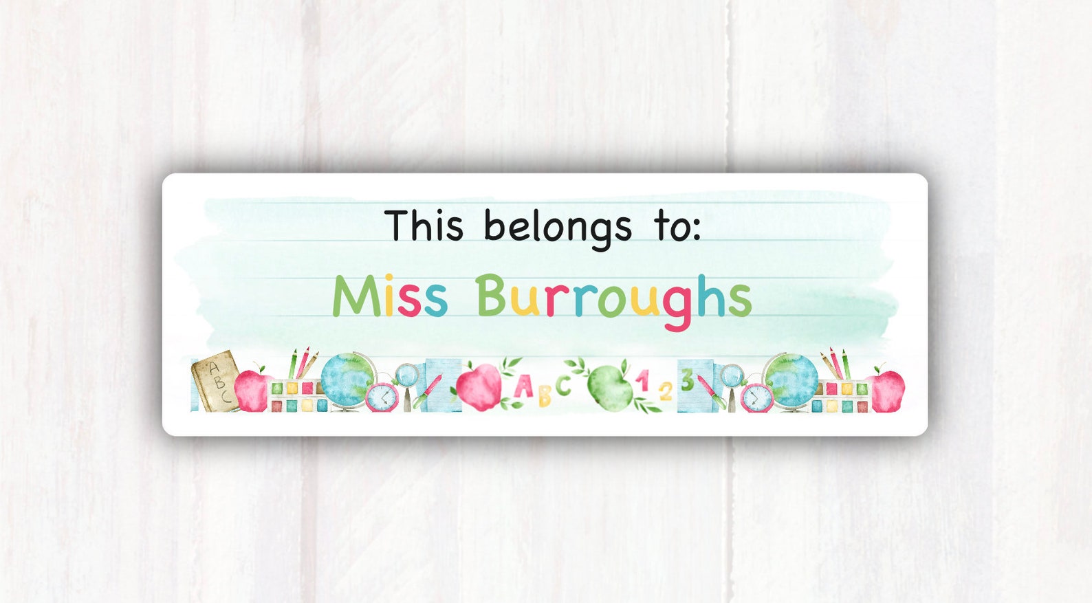 Teacher Book Labels Teacher Gifts Teacher Name Stickers - Etsy