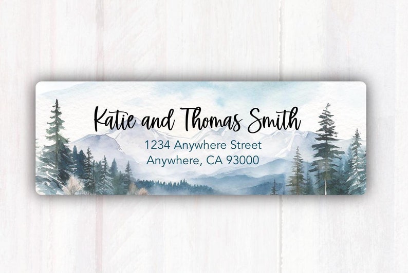 Return Address Labels With Mountain Background - Mountain Address ...