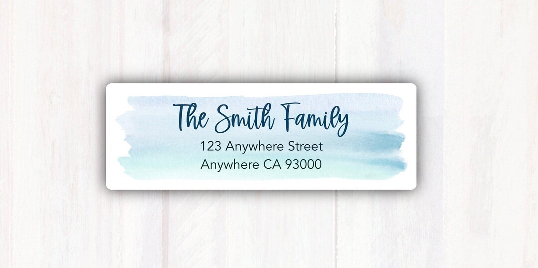 Watercolor Return Address Labels Personalized Watercolor Address Labels ...