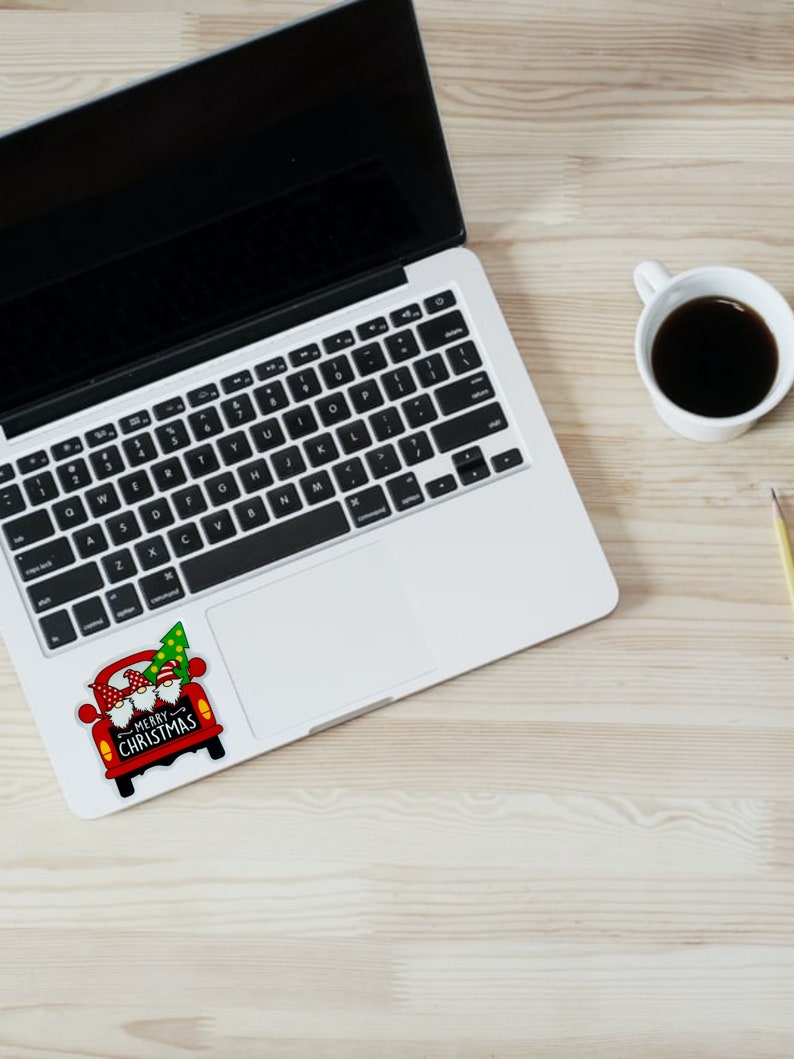 Merry Christmas Farm Truck Vinyl Sticker 3 x 2.95 with | Etsy