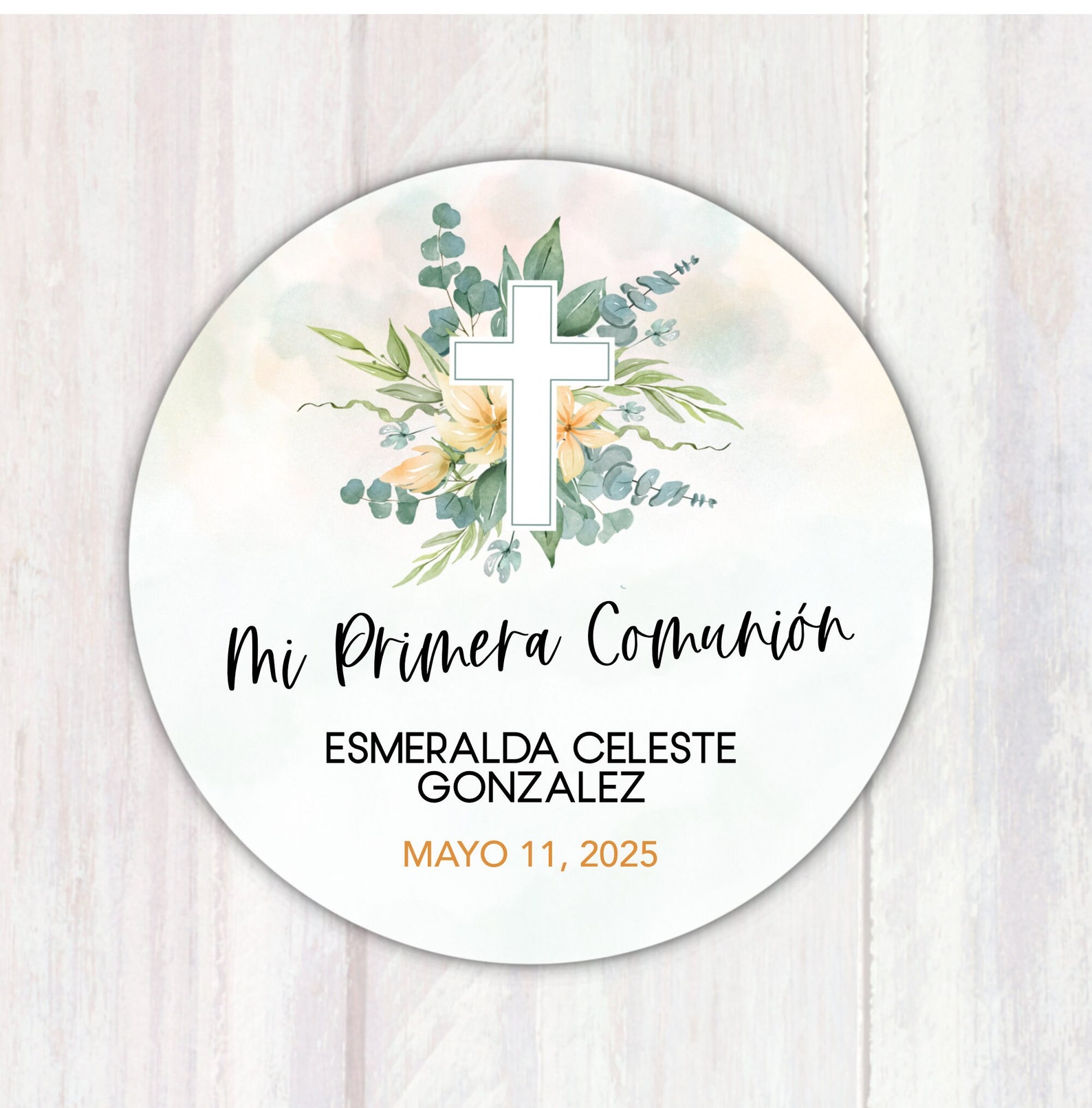 Mi Primera Comuníon Stickers Personalized Spanish Communion Favor ...
