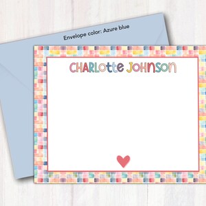 Girls Notecard Stationery Set - Girls Note Cards Stationary - Cute ...