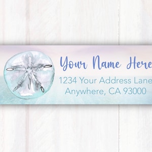 Sand Dollar Address Labels - Personalized Beach Return Address Labels ...