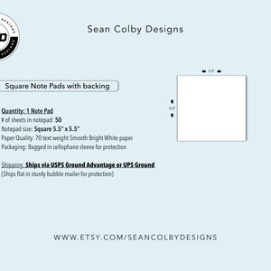 Personalized Lighthouse Ocean Notepad - Customized Square Note Pad ...