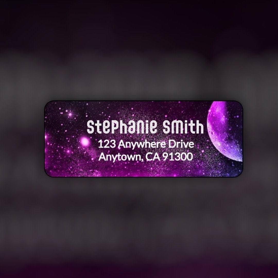 Space Galaxy Personalized Return Address Labels | Return Address Labels ...
