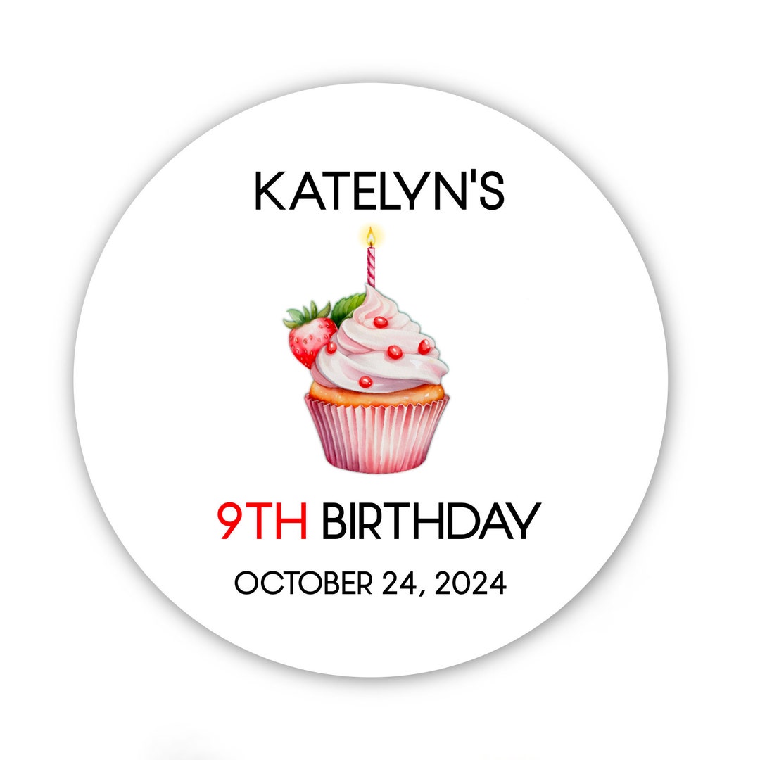 Birthday Favor Sticker - Birthday Party Stickers Labels - Personalized ...