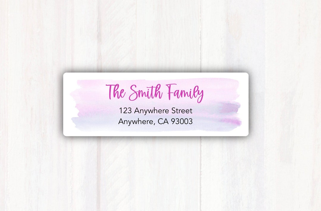 Personalized Return Address Labels - Return Address Labels - Pink ...