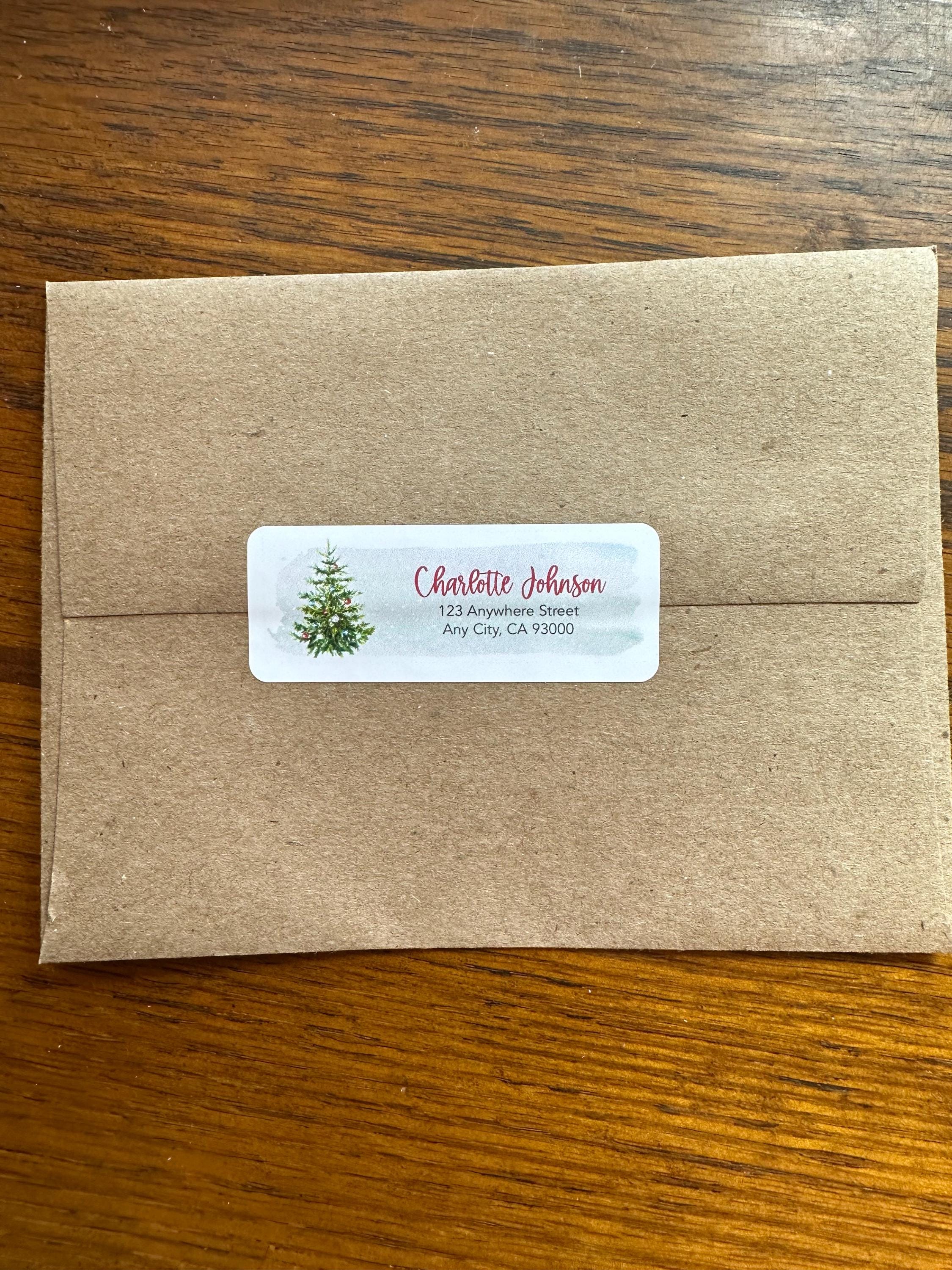 Return Address Labels Christmas Tree - Customized Christmas Address ...