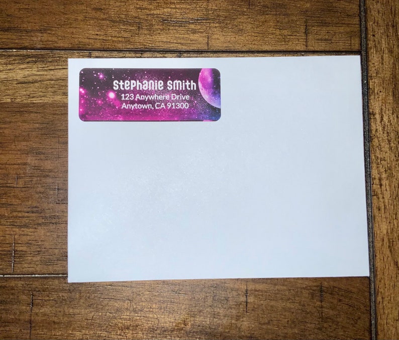 Space Galaxy Personalized Return Address Labels | Return Address Labels ...