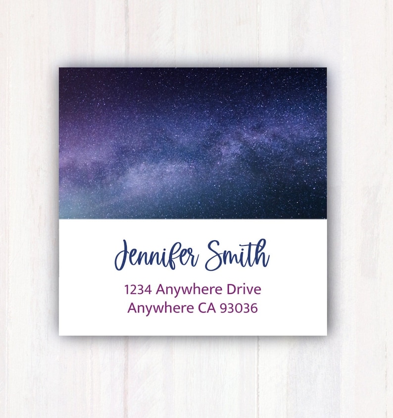 Night Sky Address Labels - Personalized Space Sky Return Address Labels ...