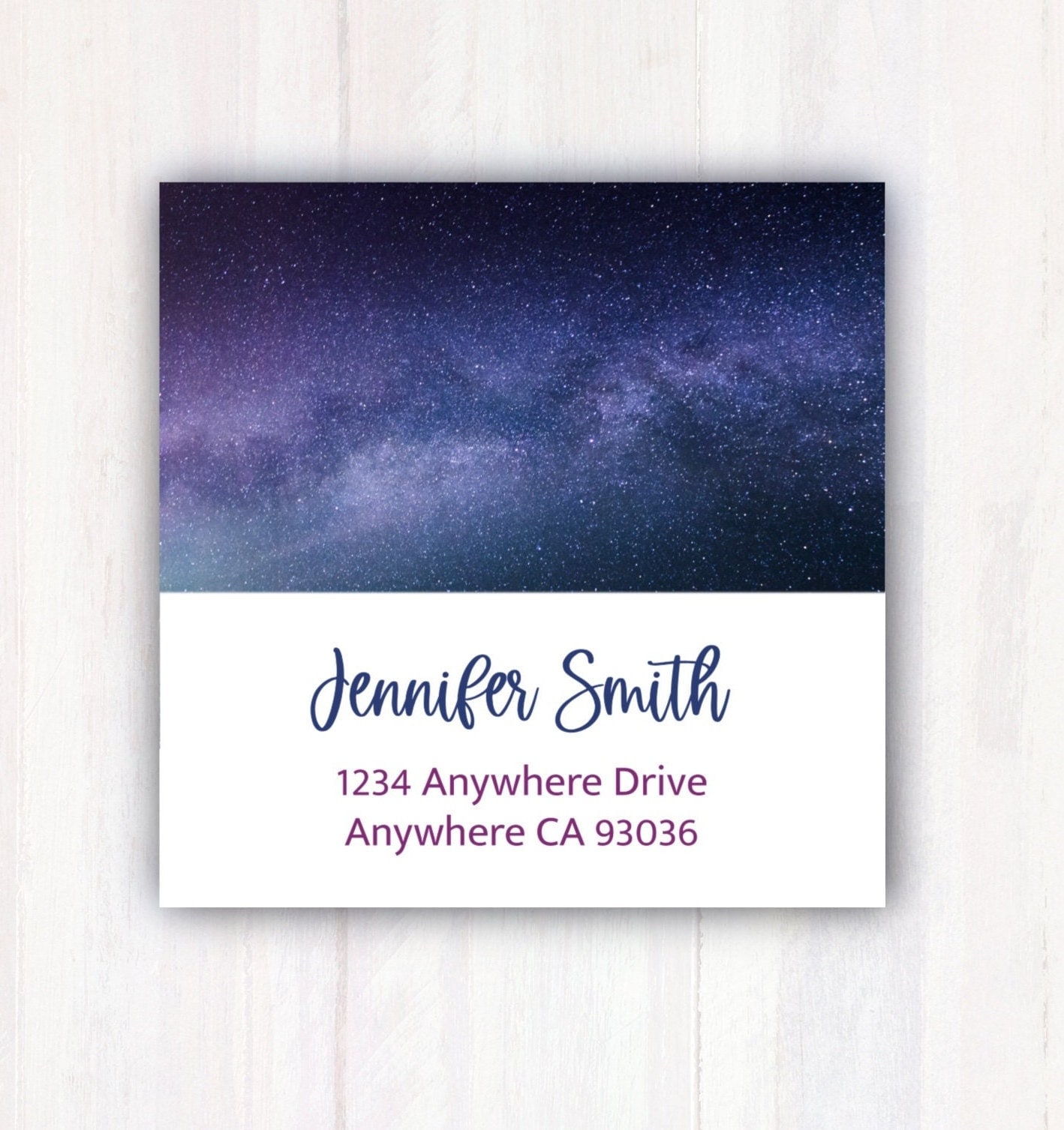 Night Sky Address Labels - Personalized Space Sky Return Address Labels ...