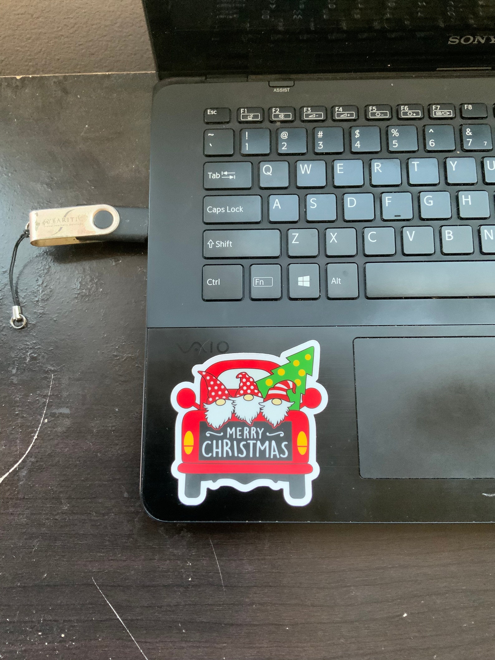 Merry Christmas Farm Truck Vinyl Sticker 3 x 2.95 with | Etsy