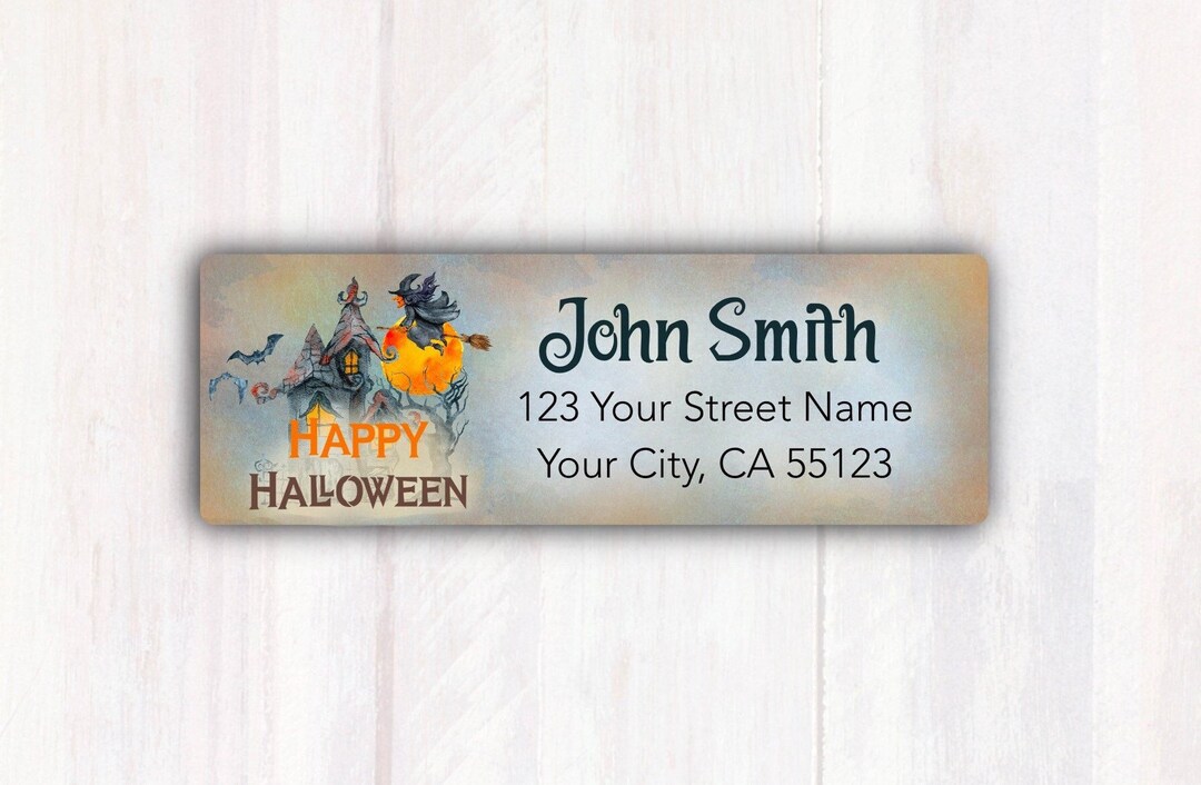 Happy Halloween Address Labels - Personalized Return Address Labels ...