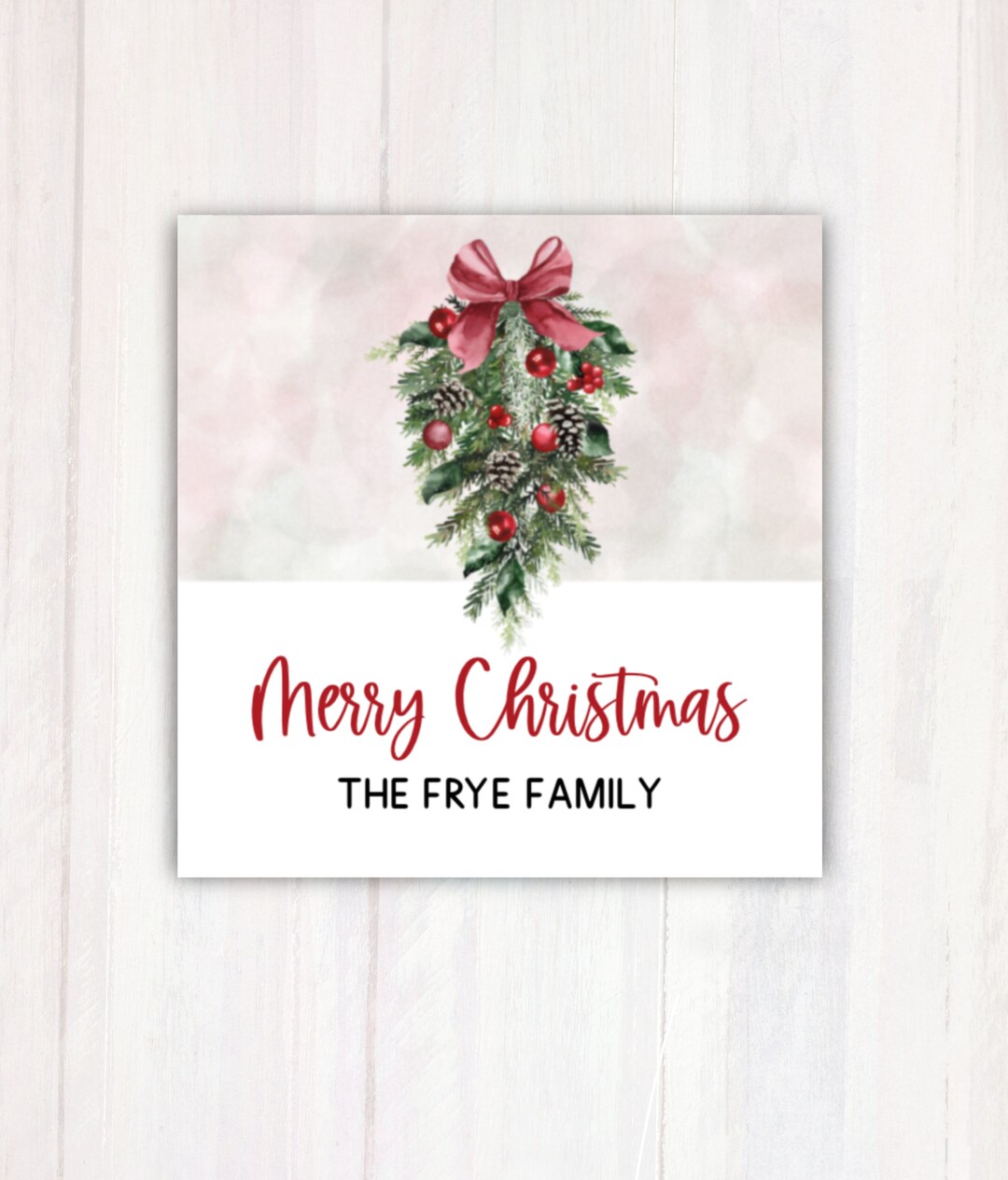 Merry Christmas Gift Tag Labels Stickers - Personalized Christmas ...