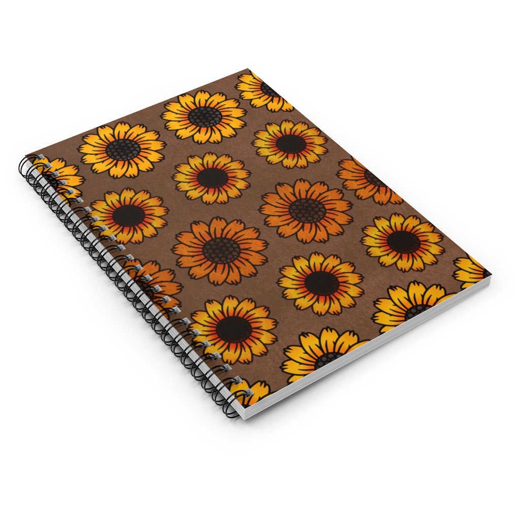 Sunflower Spiral Notebook Notebook Journal Spiral Notebook - Etsy