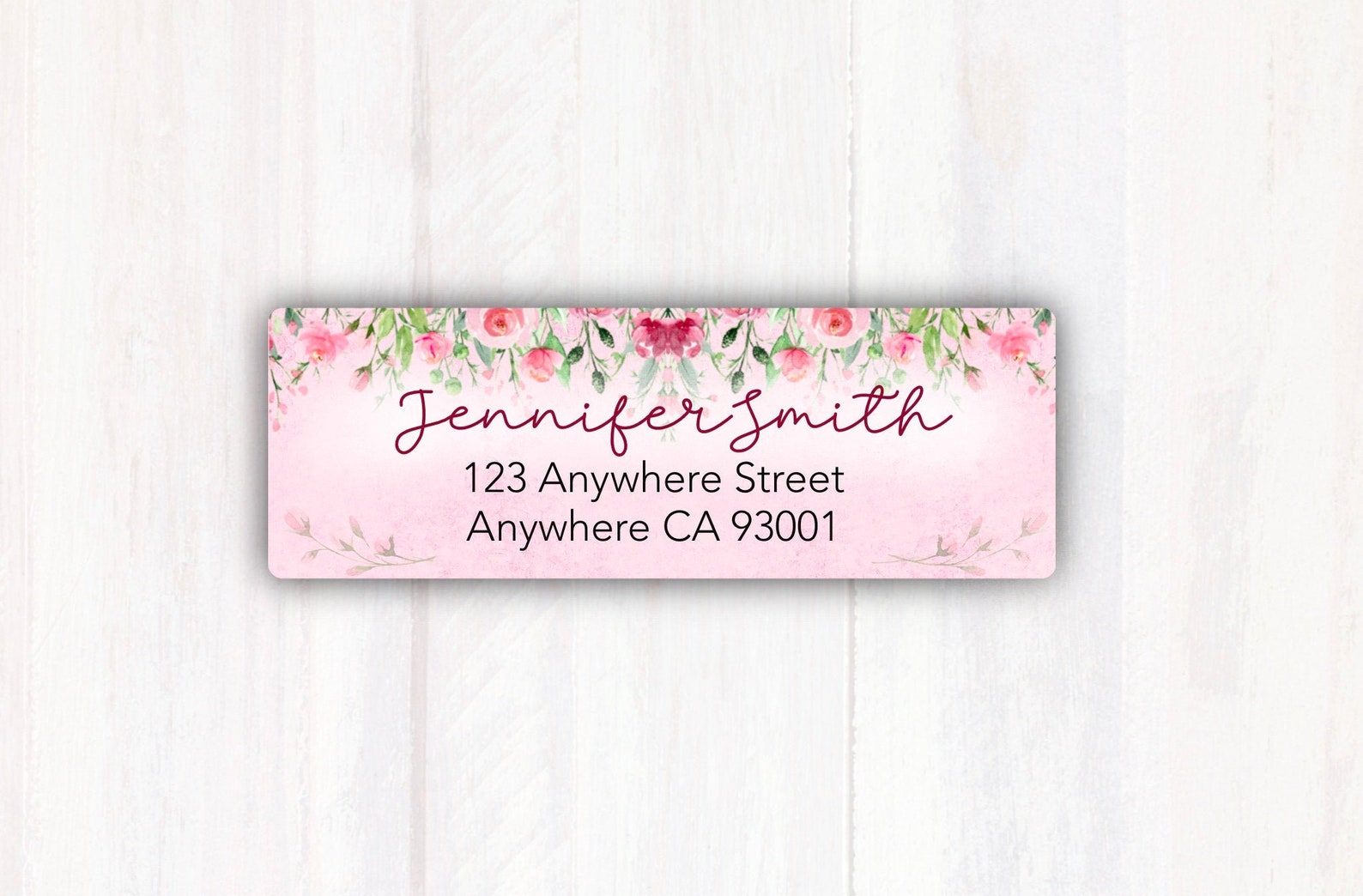 Pink Roses Return Address Labels Pink Roaes Address Label - Etsy