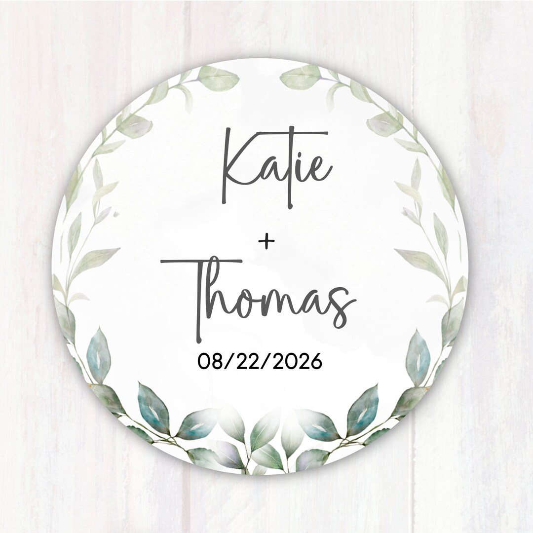 Wedding Stickers With Couples Name - Personalized Name Wedding Stickers ...