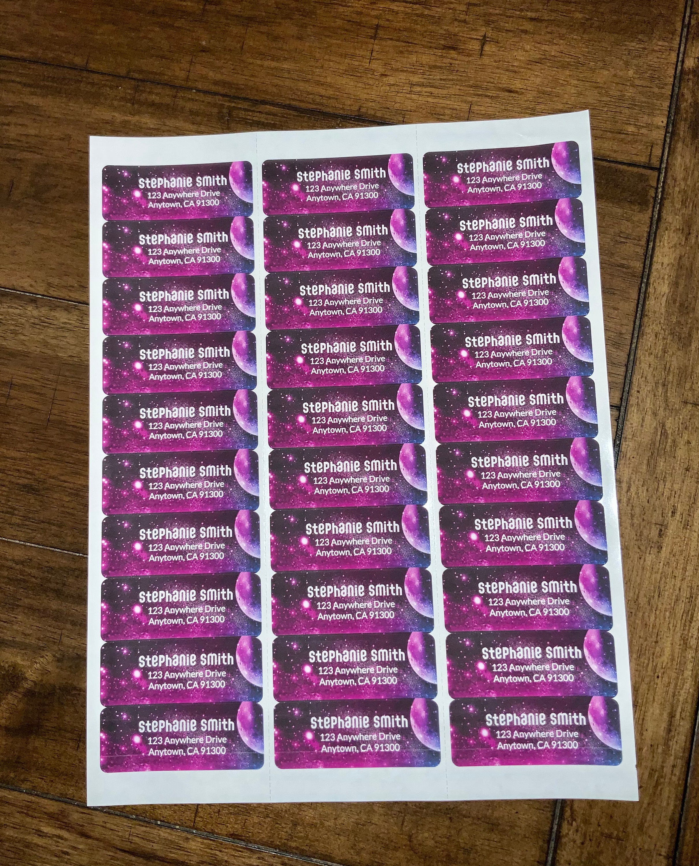 Space Galaxy Personalized Return Address Labels | Return Address Labels ...