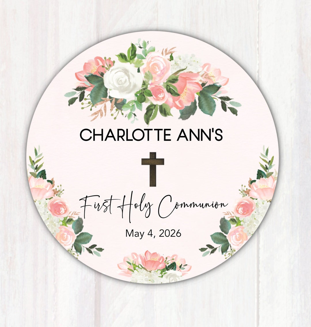 First Holy Communion Stickers - Holy Communion Thank You Party Favor ...