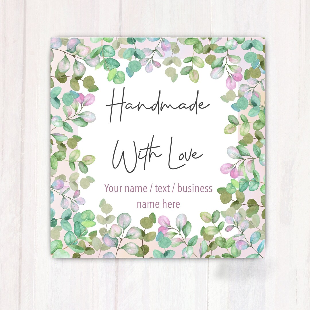 Handmade With Love Label | Personalized Stickers Labels | Handmade With ...
